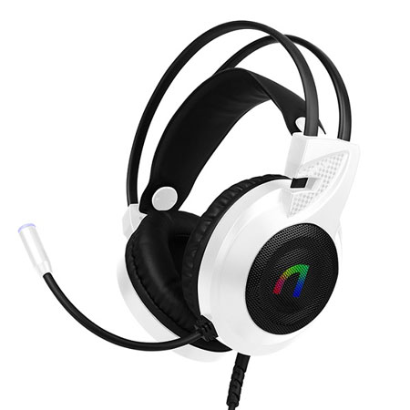[ABKO] [헤드셋] N460 화이트 [가상 7.1ch / RGB]